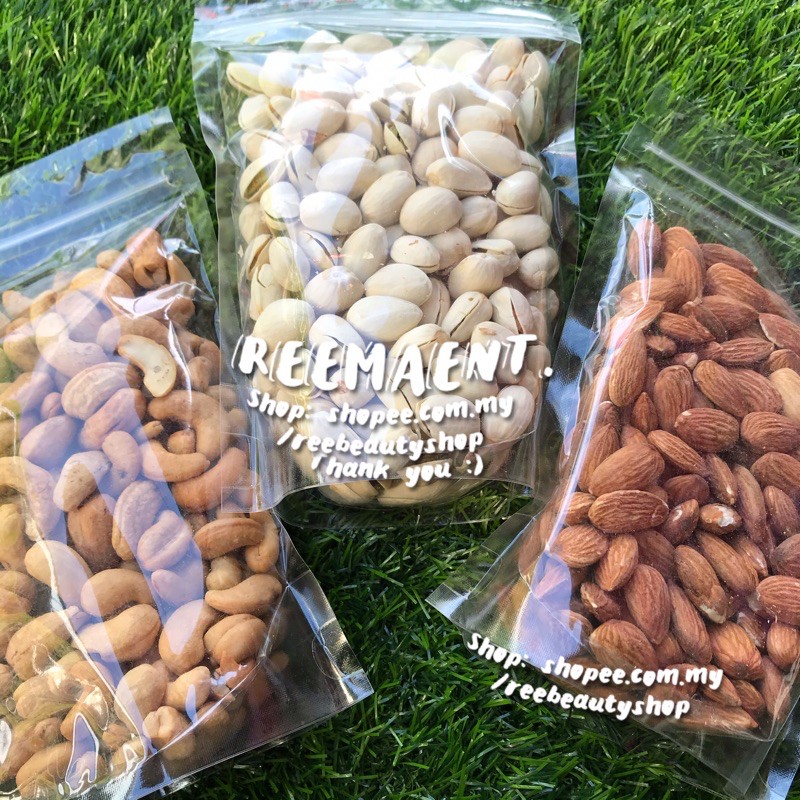 READY-TO-EAT (250G) ROASTED Cashew Nuts / Almond / Pistachios / Gajus ...