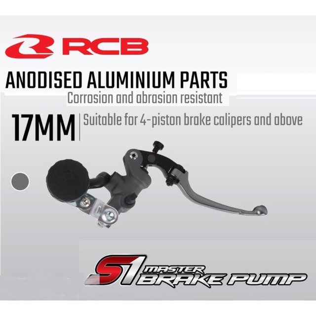 RCB FORGED MASTER BRAKE PUMP S1 17MM TITANIUM | Shopee Malaysia