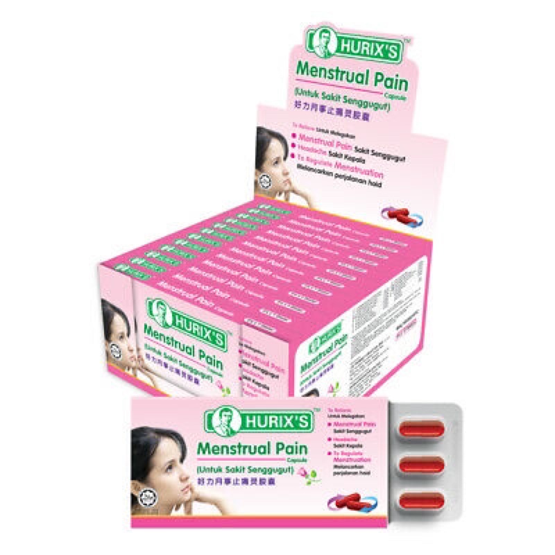 HURIX'S KAPSUL UNTUK SAKIT SENGGUGUT (HURIX'S MENSTRUAL PAIN CAPSULE ...
