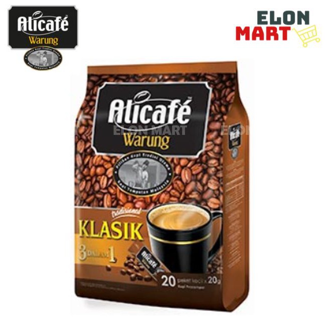 Alicafe 3 in 1 Warung Classic Instant Coffee (20's x 20g) | Shopee Malaysia