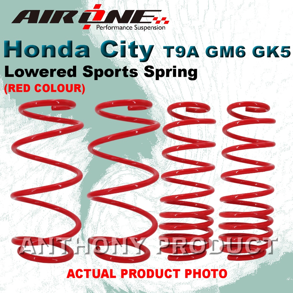 AIRONE Honda City T9A GM6 Jazz GK5 Lowered Sport Coil Spring (Red ...