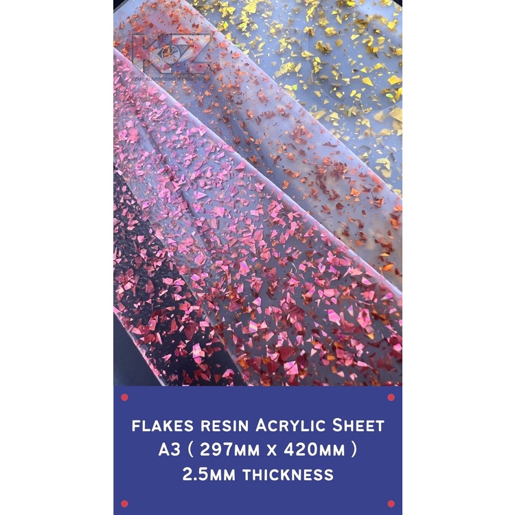 Flakes Resin Acrylic Sheet Board | Shopee Malaysia