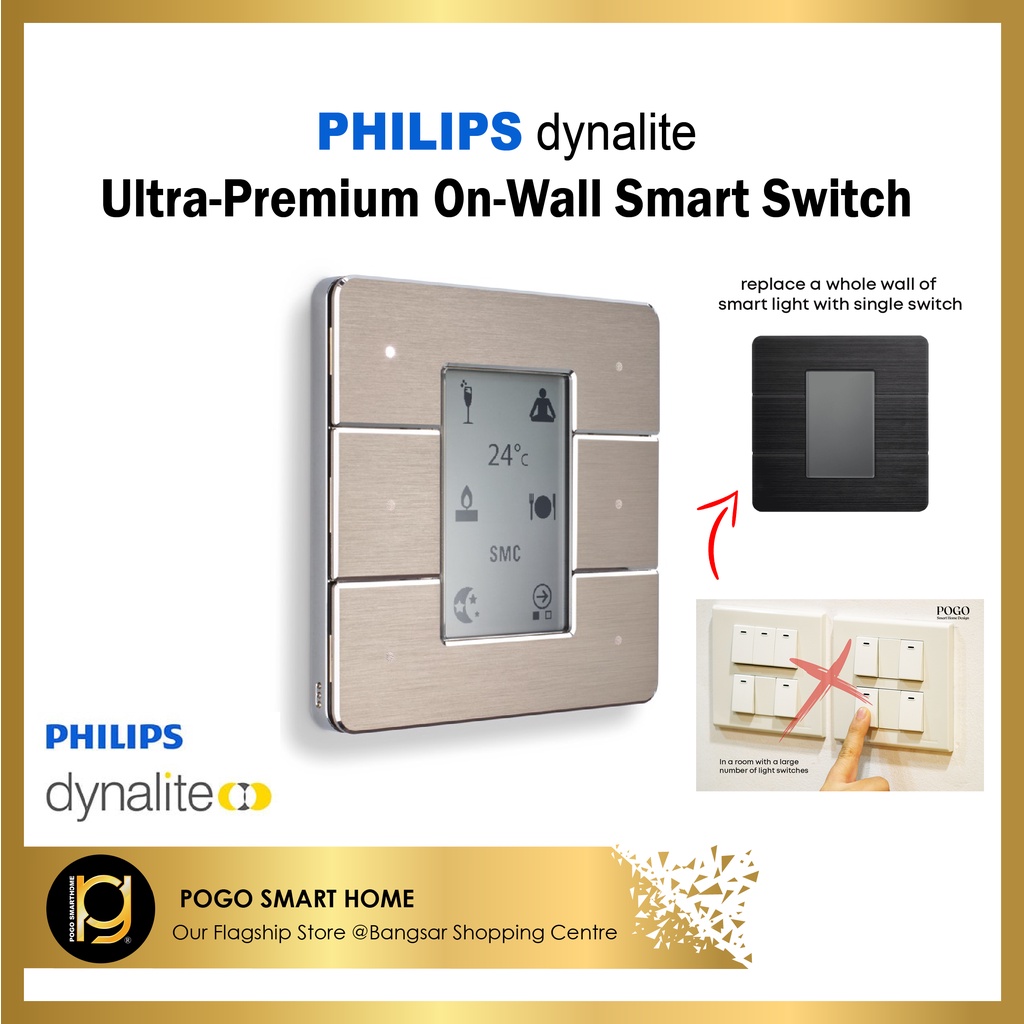Pilips Dynalite Ultra-Premium On-Wall Smart Switch-PADPE Antumbra ...