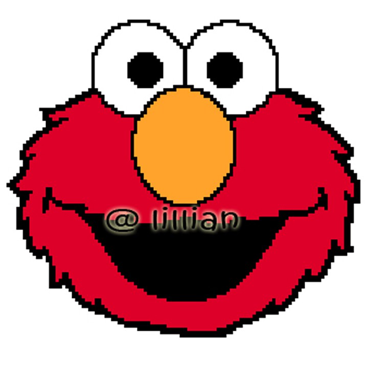 PDF Pattern *SESAME STREET ~ ELMO FACE* Counted Cross Stitch Digital ...