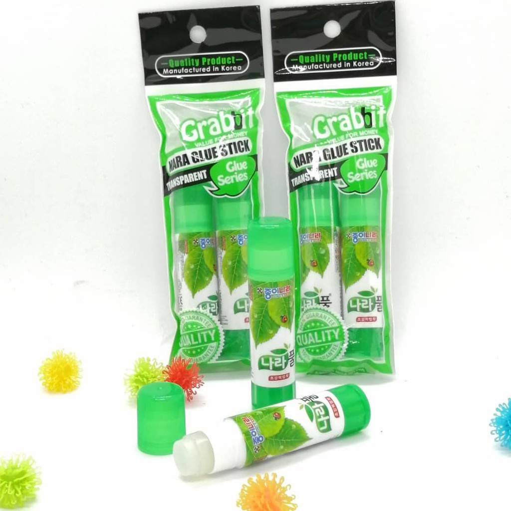 2 pcs GRABBIT NARA GLUE STICK TRANSPARENT | Shopee Malaysia