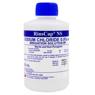 Rinscap NS Normal Saline Sodium Chloride 0.9% Irrigation Solution 500mL ...