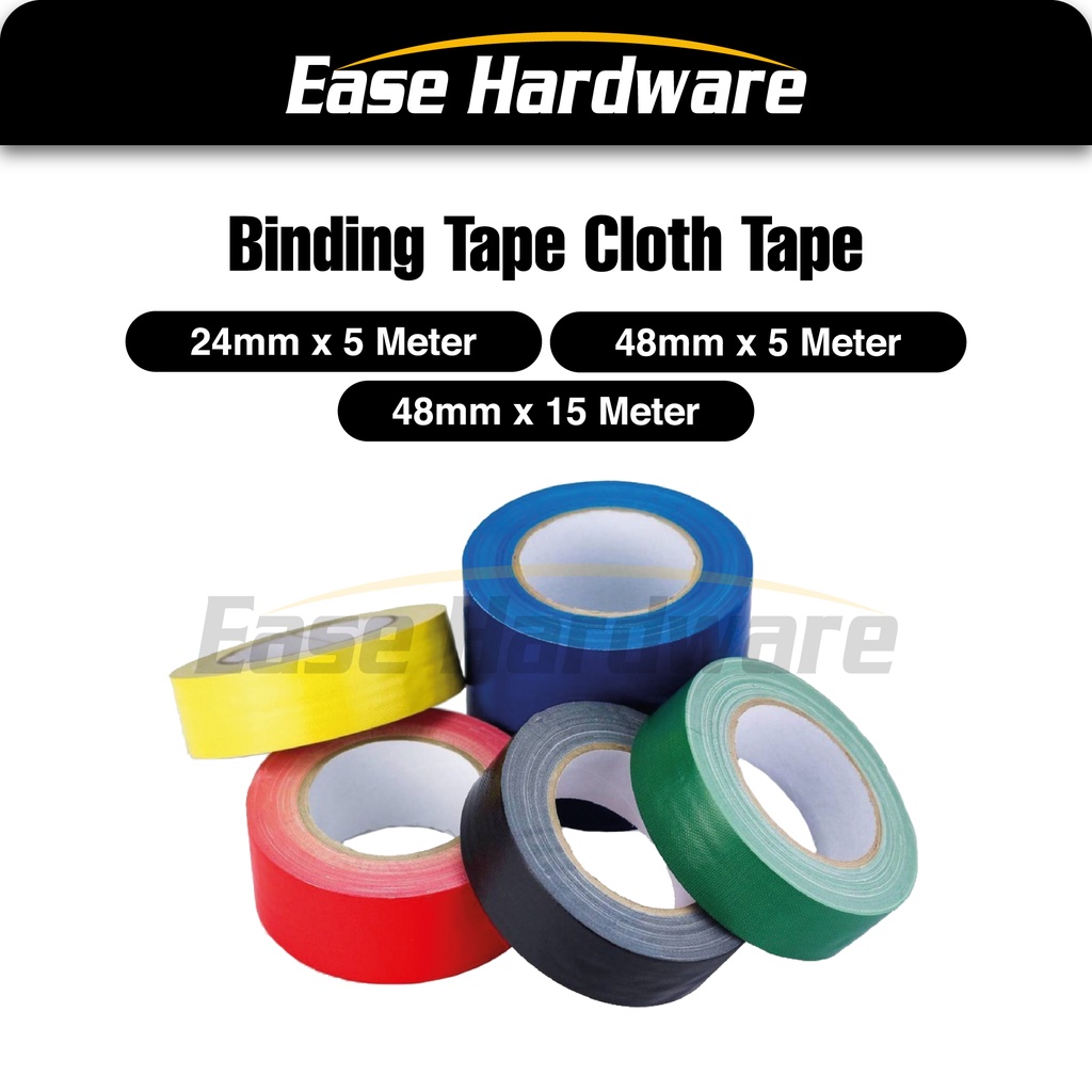 Binding Tape Cloth Tape (24mm x 5M / 48mm x 5M / 48mm x 15M ) | Shopee ...