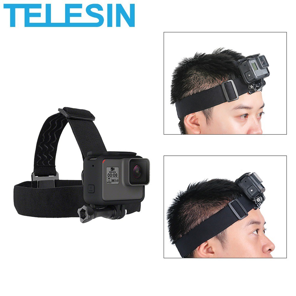 TELESIN Adjustable Head Strap Mount for GoPro HERO 11 10 9 8 7 6 5 ...