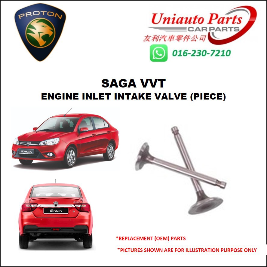 PROTON SAGA VVT ('17 - NOW) ENGINE INLET INTAKE VALVE (PIECE) | Shopee ...