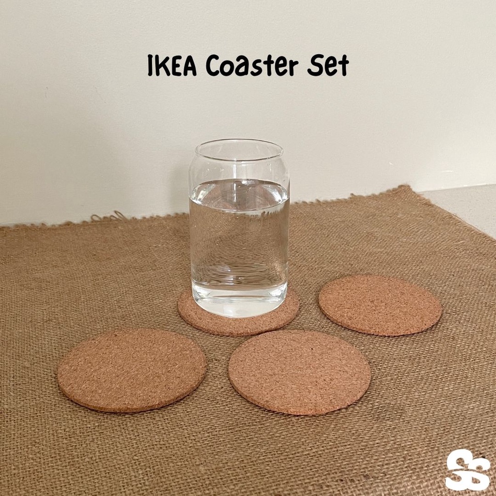 IKEA Cork Coaster Set - Cup and Drinks Coaster | Shopee Malaysia