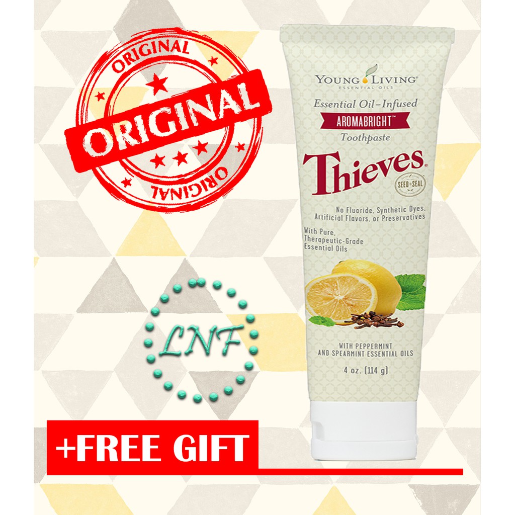 YL Young Livings Thieves AromaBright Toothpaste (4oz) + Free Gift ...