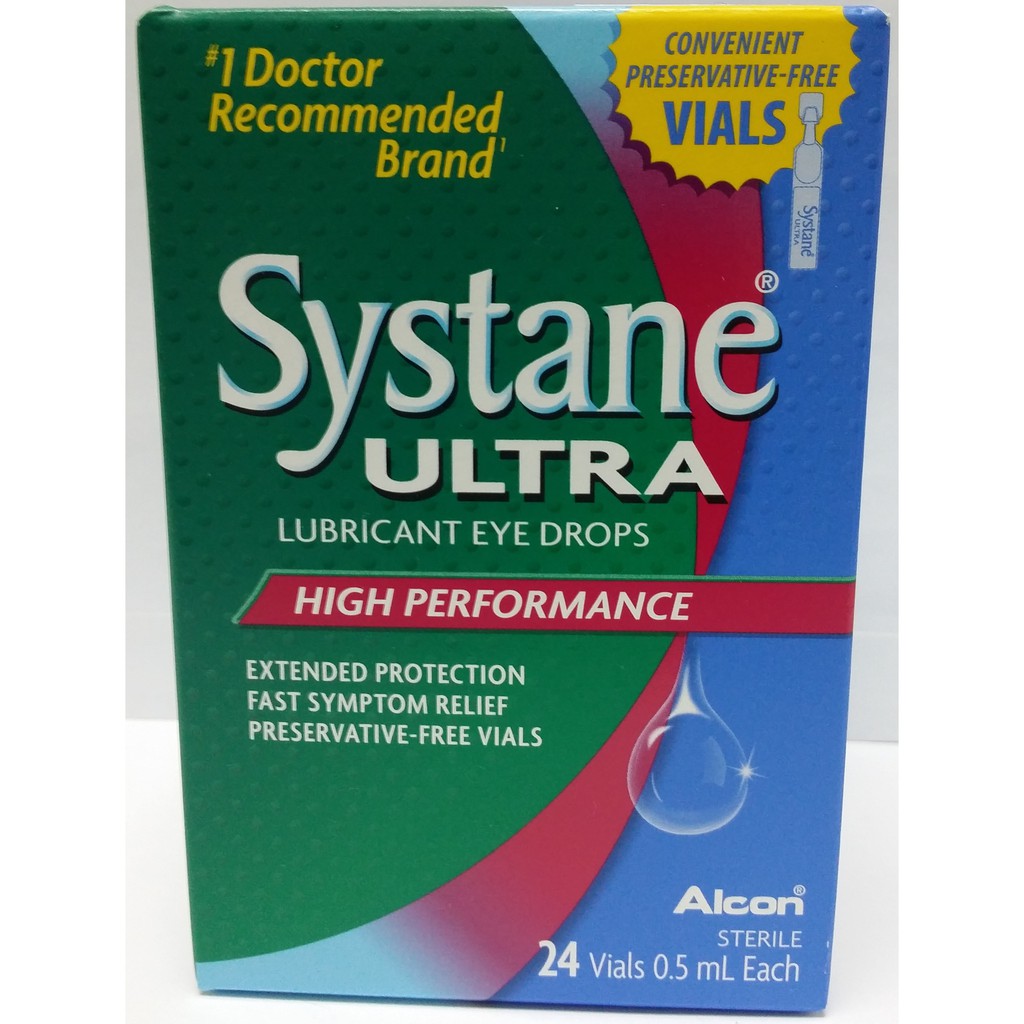 Systane Ultra Lubricant Eye Drops 0.5ml x 24 vials (Exp:09/2023 ...