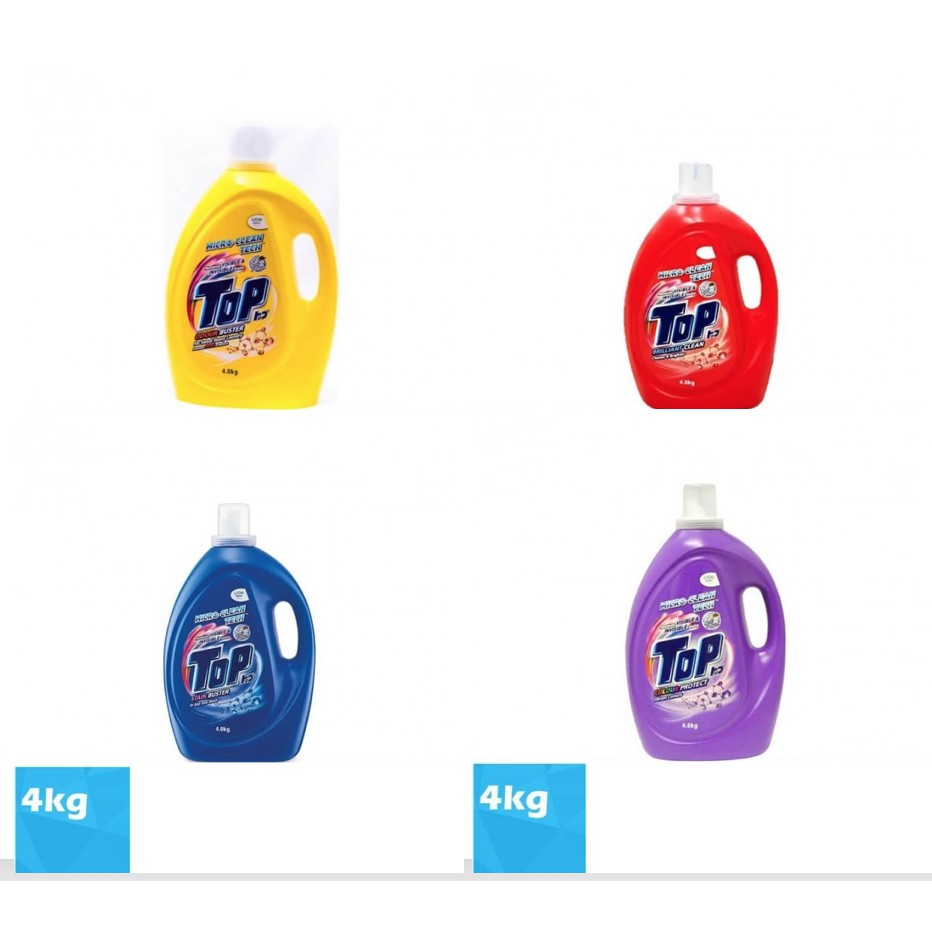 TOP Concentrated Liquid Detergent 4kg - Stain Buster/ Brilliant Clean ...