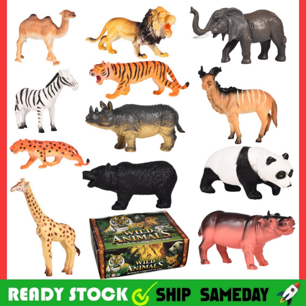 14 in 1 Rubber Animal Figure Toy for Kids Animal Toys Realistic Sea ...