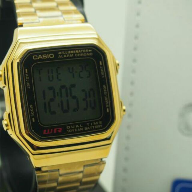 Casio A178W Jam wanita Free Box Casio Putih | Shopee Malaysia