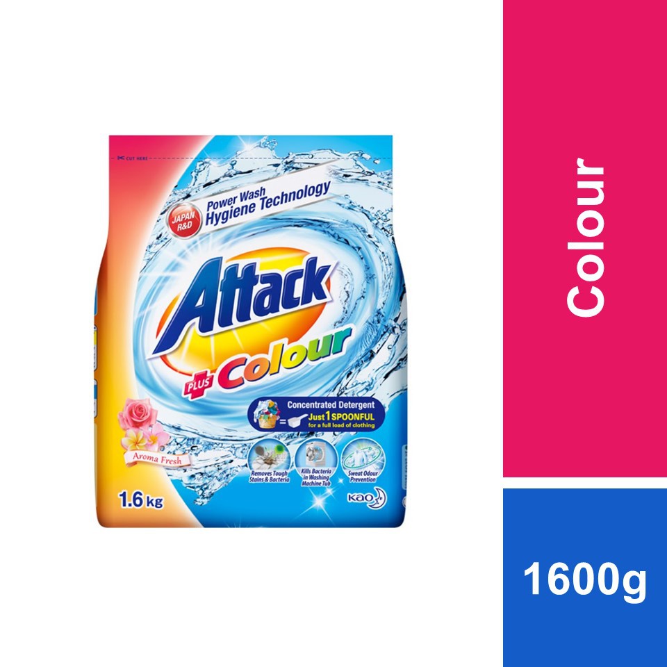 Attack Colour Concentrate Detergent Powder (ATC) (1600g) | Shopee Malaysia