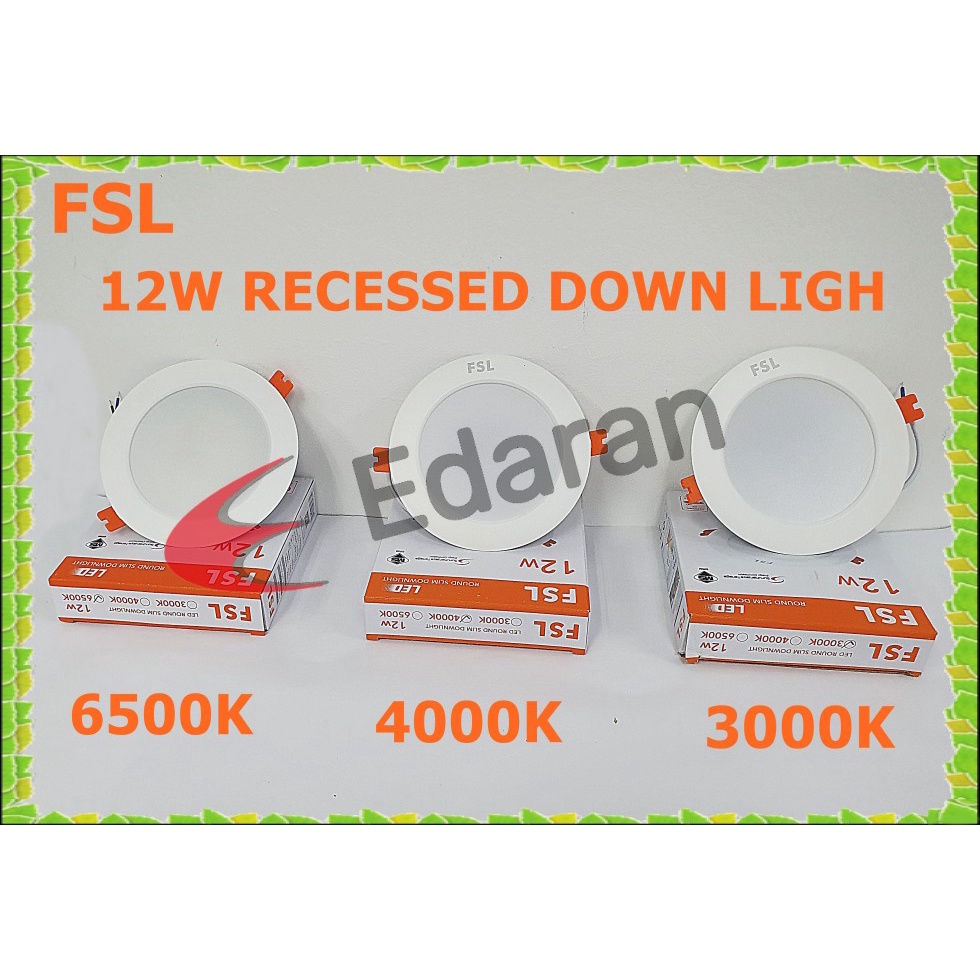 FSL FSP503 4" 12W LED RECESSED DOWNLIGHT (ROUND) - 3000K , 4000K AND ...