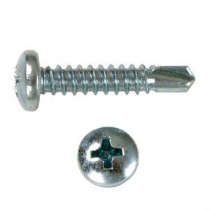 Skru Besi SELF DRILLING SCREW #6 X 1/4" ZINC PLATED PAN HEAD | Shopee ...