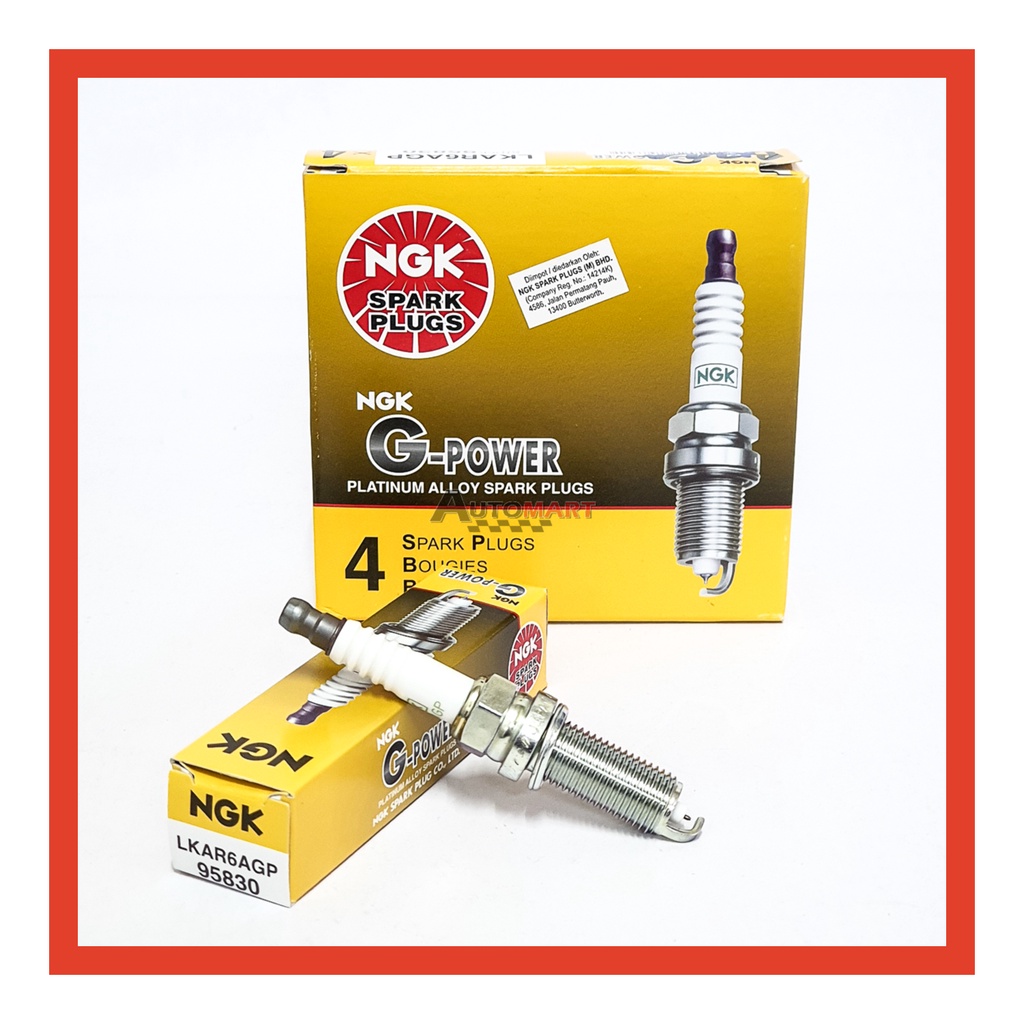 ORIGINAL NGK G-POWER PLATINUM ALLOY SPARK PLUG LKAR6AGP PERODUA MYVI ...