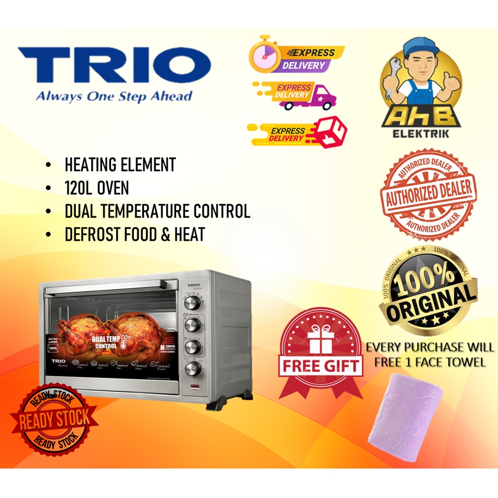 TRIO Extra Large 120L Electric Oven TEO-1202(STAINLESS STEEL HOUSING ...