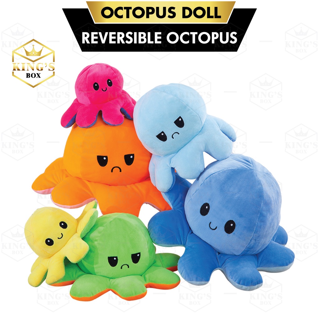 Reversible Octopus angry octopus plush toy flip doll TIKTOK Bipolar ...