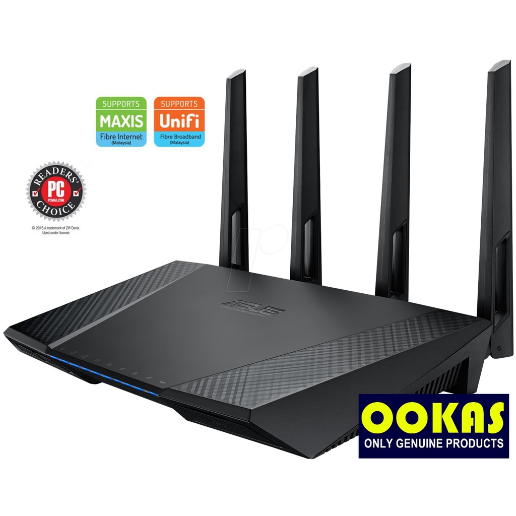 ASUS RT-AC87U Dual Band AC2400 Gigabit Wireless WiFi Router UniFi etc ...