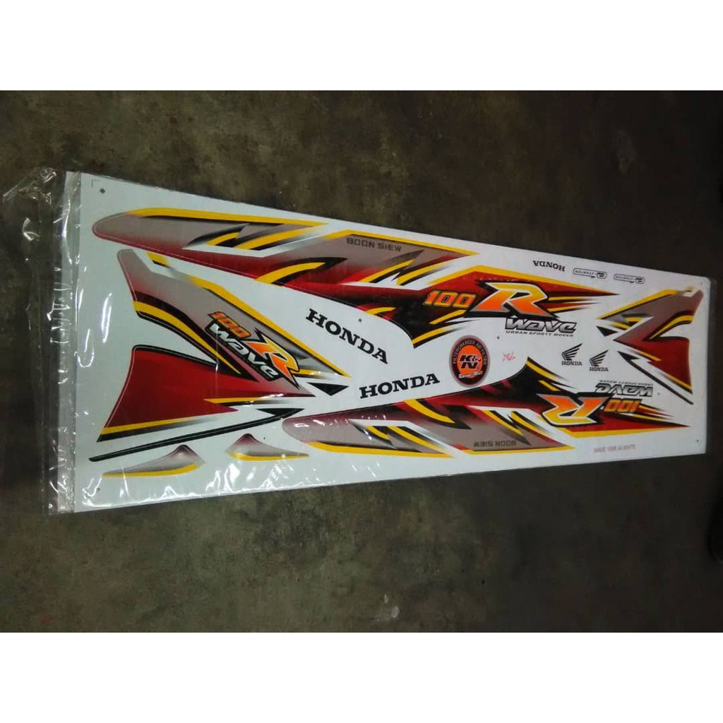 STICKER HONDA WAVE 100R(4) RACING MALL | Shopee Malaysia