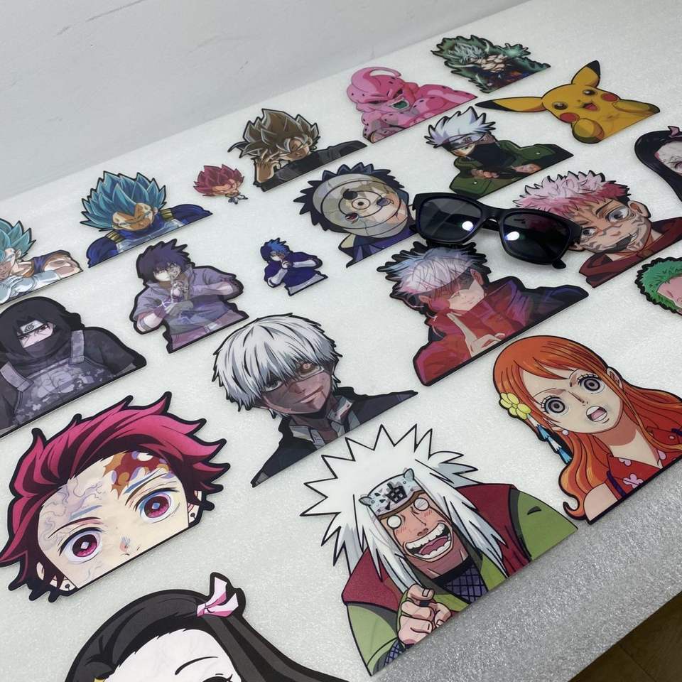 Anime Motion Sticker, Waterproof Peeker 3D Lens Sticker, Naruto, Dragon ...