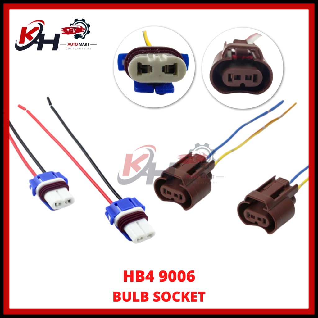 HB4 9006 Bulb LED Socket Car Headlamp Spotlight Light Lamp Cable Soket ...
