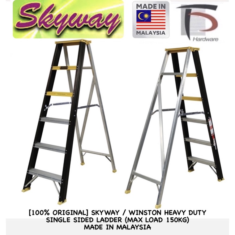 [100% ORIGINAL] SKYWAY / WINSTON HEAVY DUTY SINGLE SIDED LADDER (MAX ...