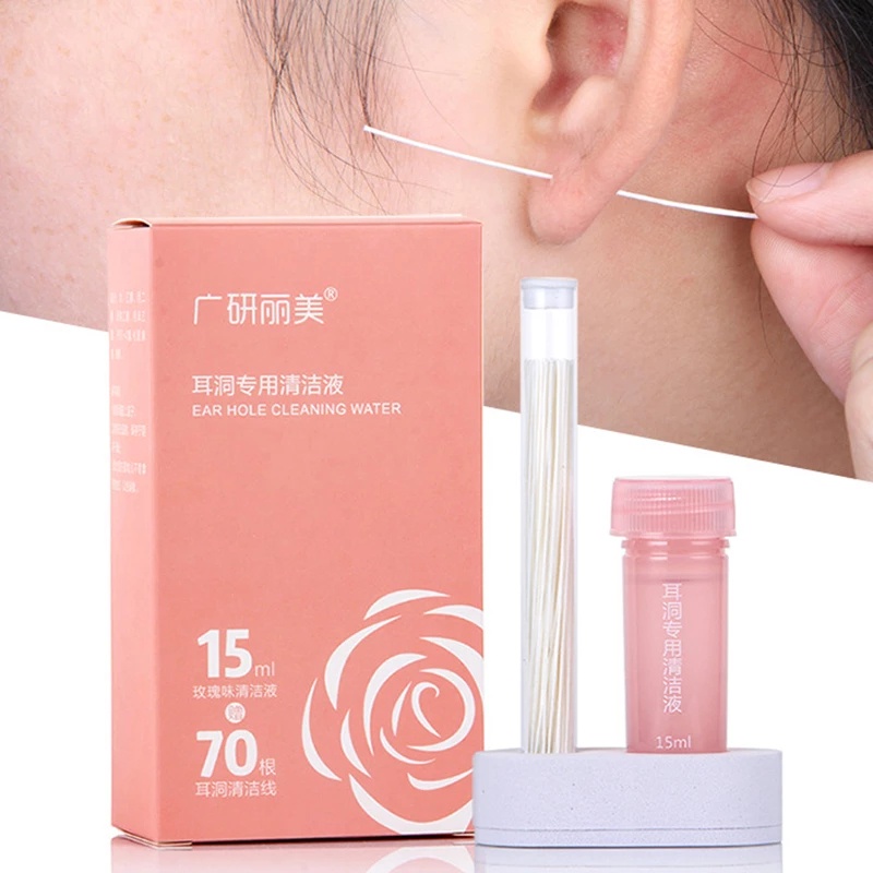 Disposable Pierced Ears Cleaner Cleaning Thread / Disinfection Ear Cord ...