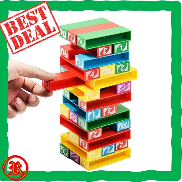 Uno Stack Uno Block Stack Uno Stacko Stacking Jenga Game Stacking Block ...