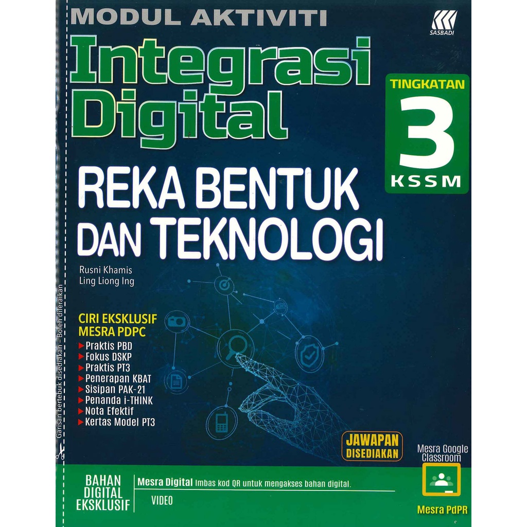 SASBADI MODUL AKTIVITI INTEGRASI DIGITAL REKA BENTUK DAN TEKNOLOGI TINGKATAN 3 KSSM ...