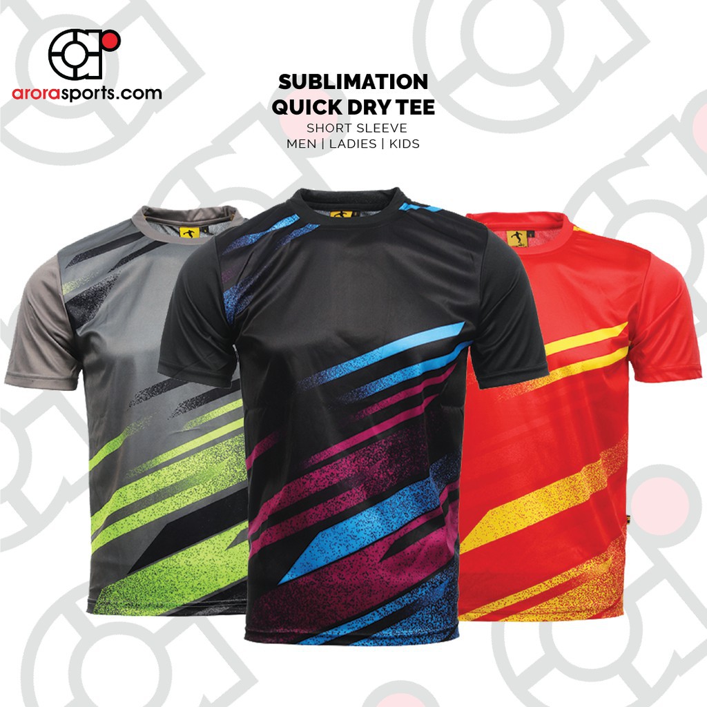 Baju Sukan Sublimation Jersey Murah - Black / Red / Charcoal | Shopee ...