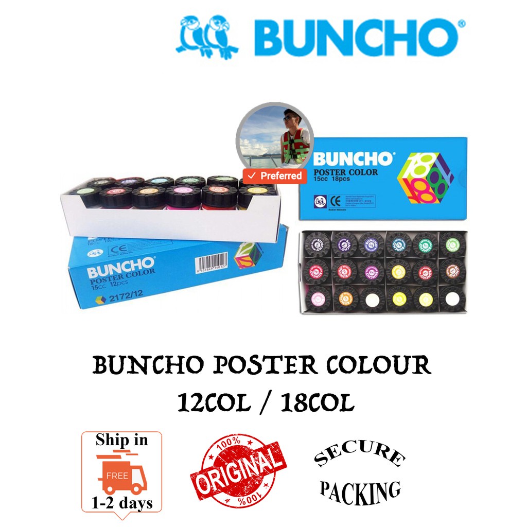 BUNCHO POSTER COLOR 12 COLOR / BUNCHO POSTER 18 COLOR (15CC) 1512 / ...