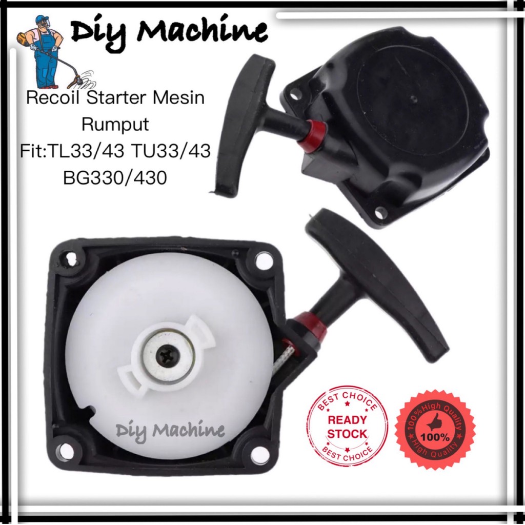 Recoil Starter Mesin Rumput TL33 TL43 BG330 BG430 TU33 TU43 Mitsubishi Brush Cutter Ogawa Spare ...