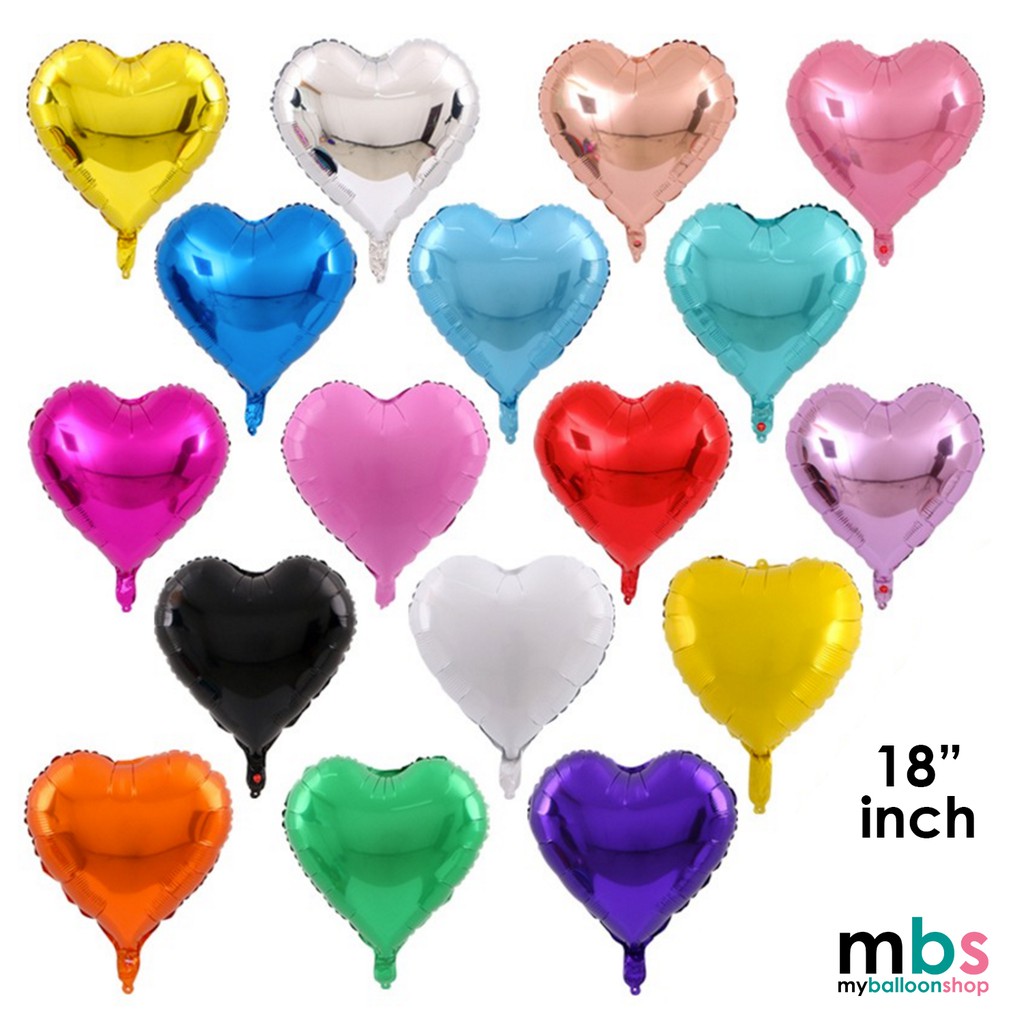 18 Inch Heart Shape Love Foil Balloon [18L] Wholesale | Shopee Malaysia