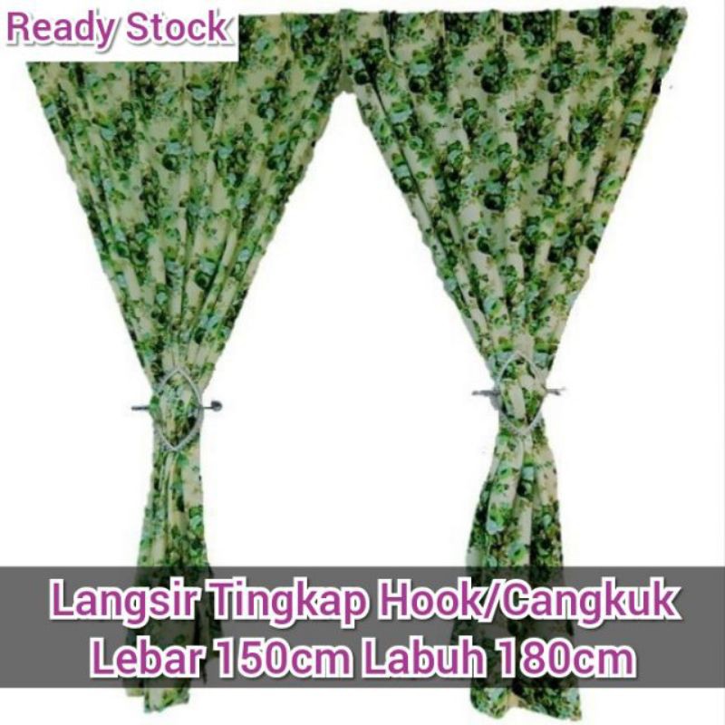 Langsir Vantage Hook/Cangkuk Besi Siap Jahit untuk Tingkap & Pintu ...