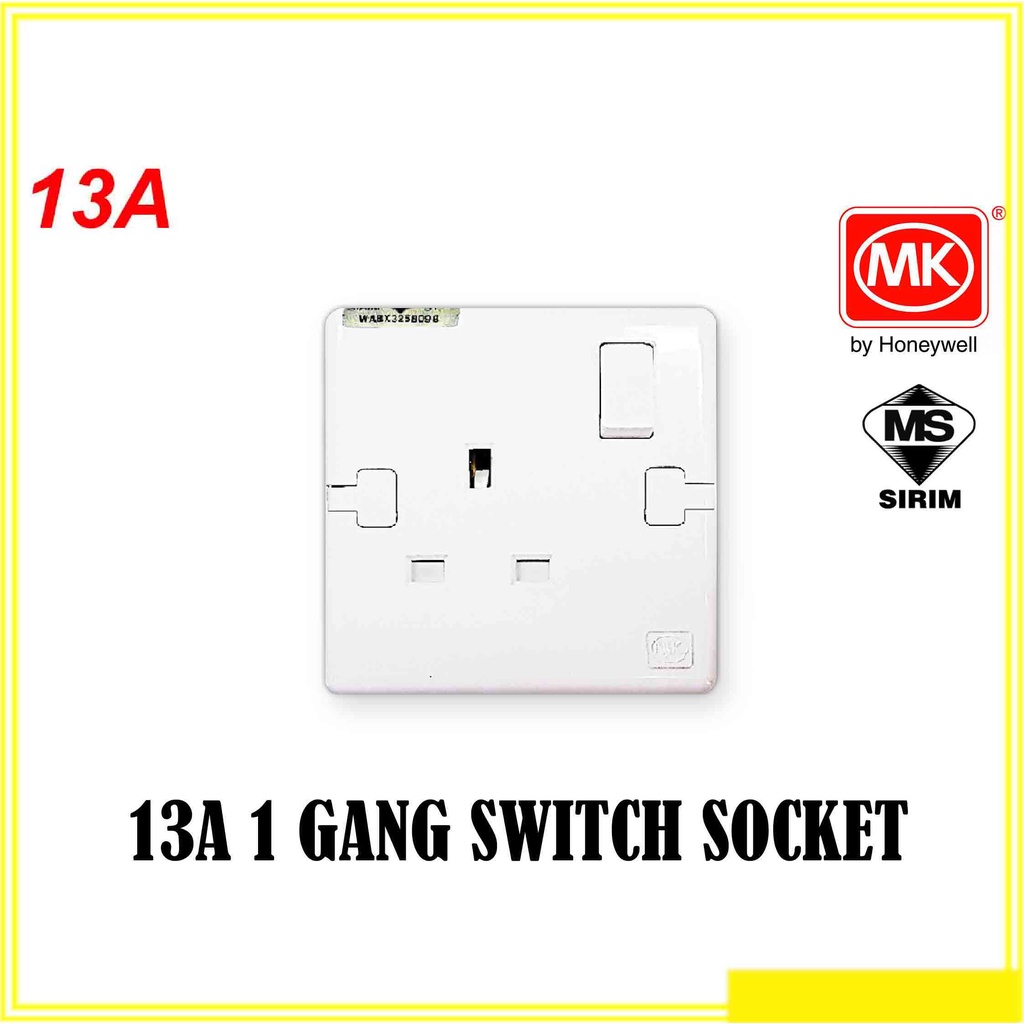 MK ECORE E2757 13A 1 GANG SWITCH SOCKET | Shopee Malaysia