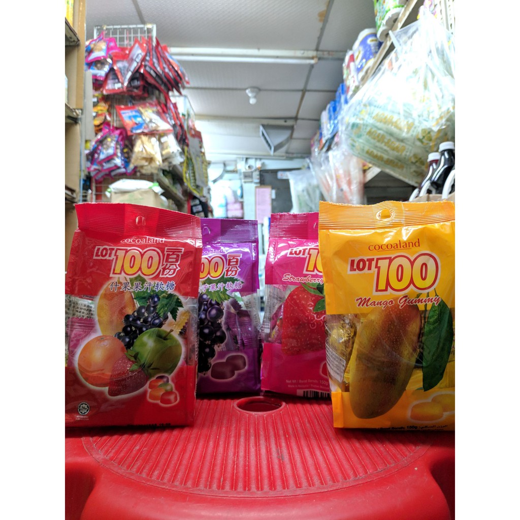 Lot 100 Gummy Sugar 150g (Assorted Fruits/Strawberry/Mango/Blackcurrant ...