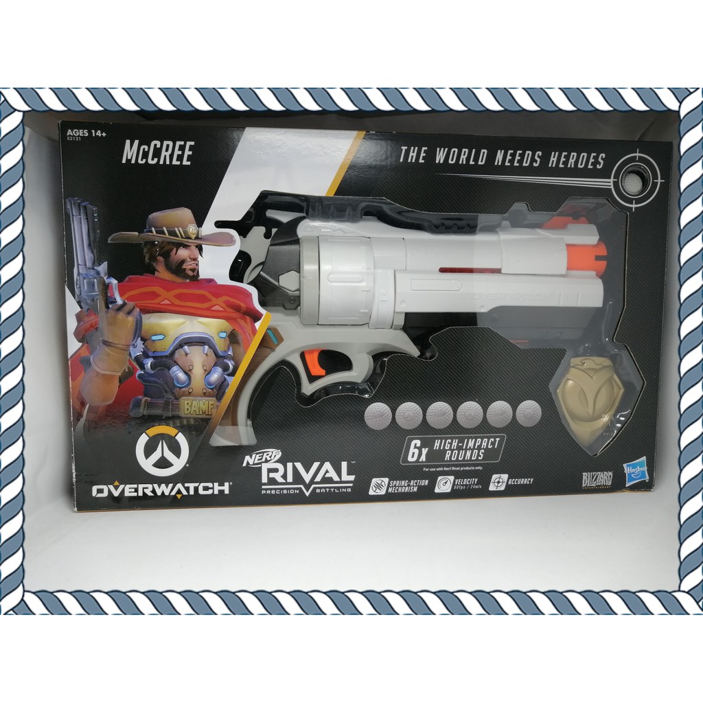 Nerf Rival Blizzard Overwatch Collaboration McCREE Revolver Toy Gun ...