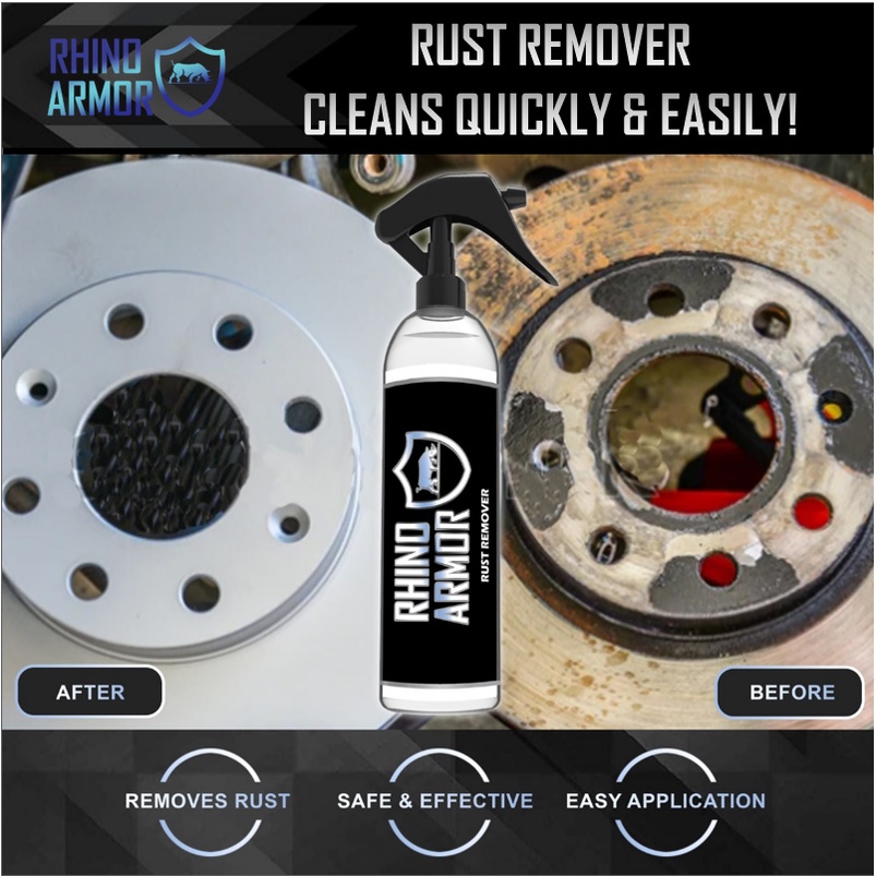 RHINO ARMOR Rust Remover - 300ml Car Motor Household care Rust Remover ...