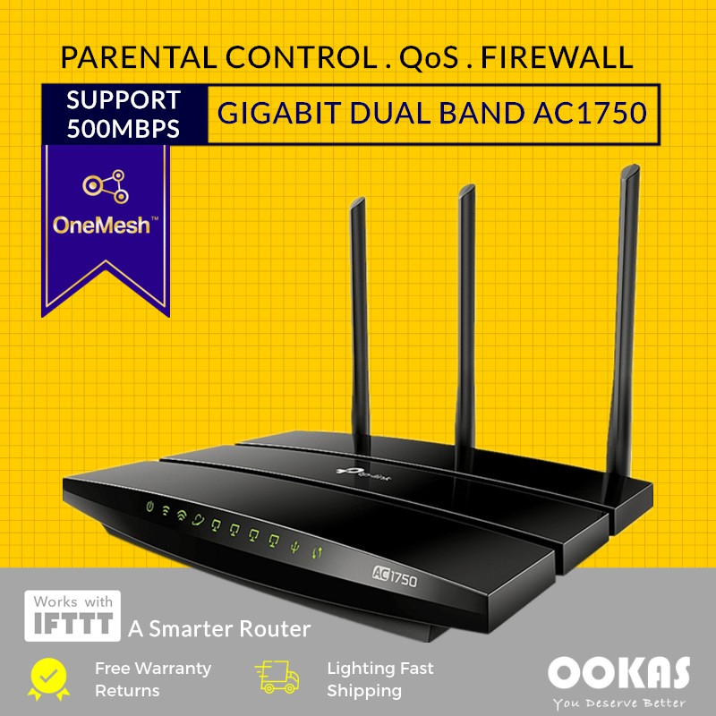 TP-LINK Archer A7 With IFTTT AC1750 Wireless Dual Band 5GHz WiFi ...