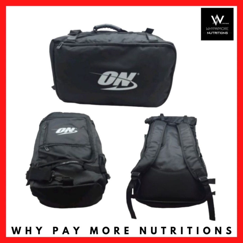 Original Official Optimum Nutrition Gym Bag Pack | Shopee Malaysia