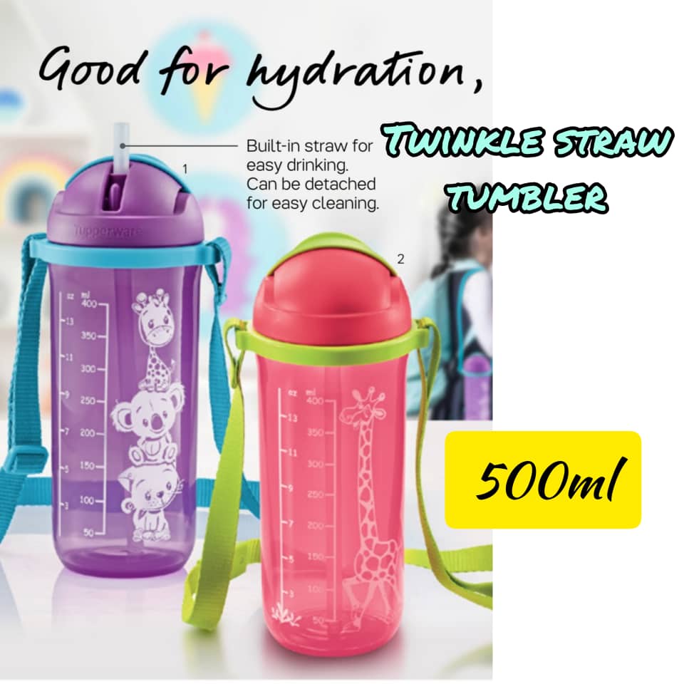 Tupperware Happy Bunny Lunch/twinkle straw tumbler 500ml/square away ...