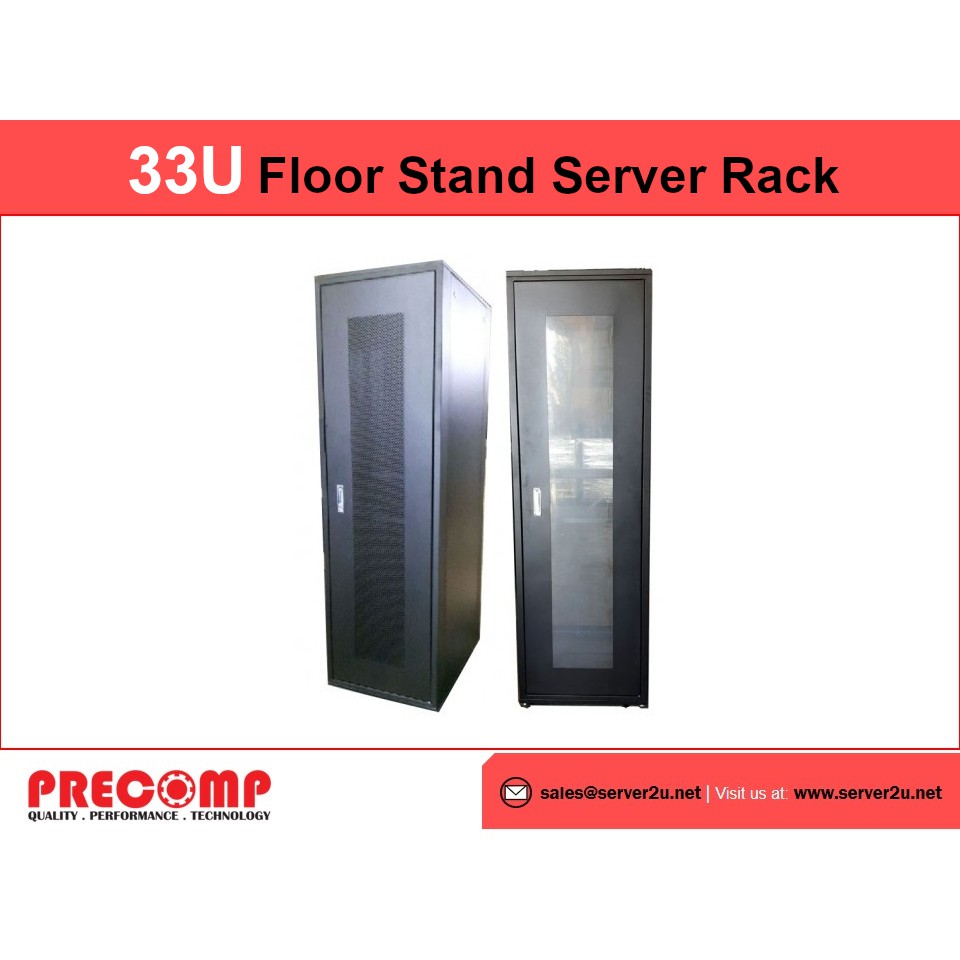 [CUSTOM BUILT] ST Rack 33U Floor Stand Server Rack (Perforated/Perspex ...