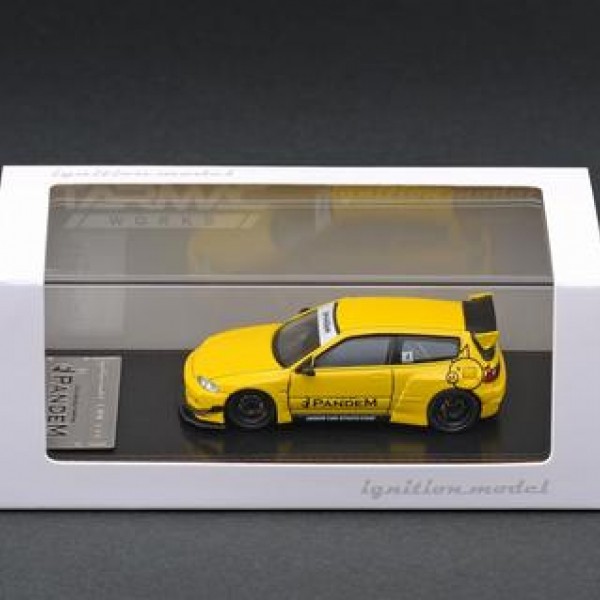 IGNITION MODEL 1:64 HONDA EG EG6 PANDEM YELLOW TARMAC WORKS EXCLUSIVE ...