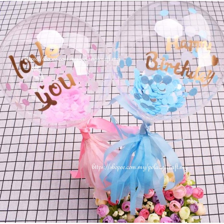 10inch BOBO STICKER Bronzing Letter Happy Birthday Sticker Bobo Bobo ...