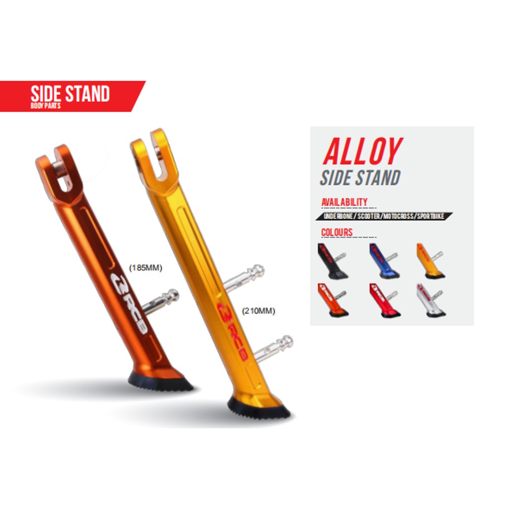 SIDE STAND Stand Side Modify RCB 185mm Universal | Shopee Malaysia