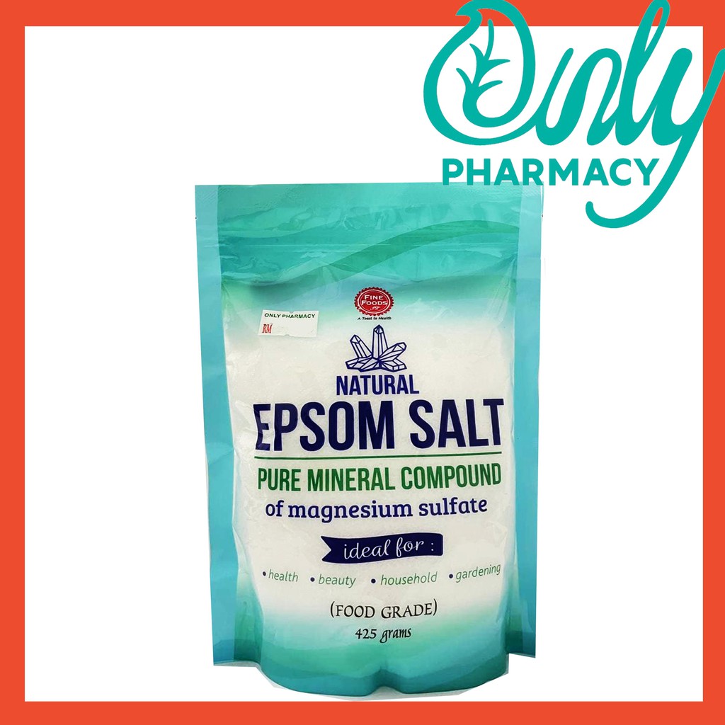 Fine Foods Natural Epsom Salt 425g (Pure Mineral Compound of Magnesium ...